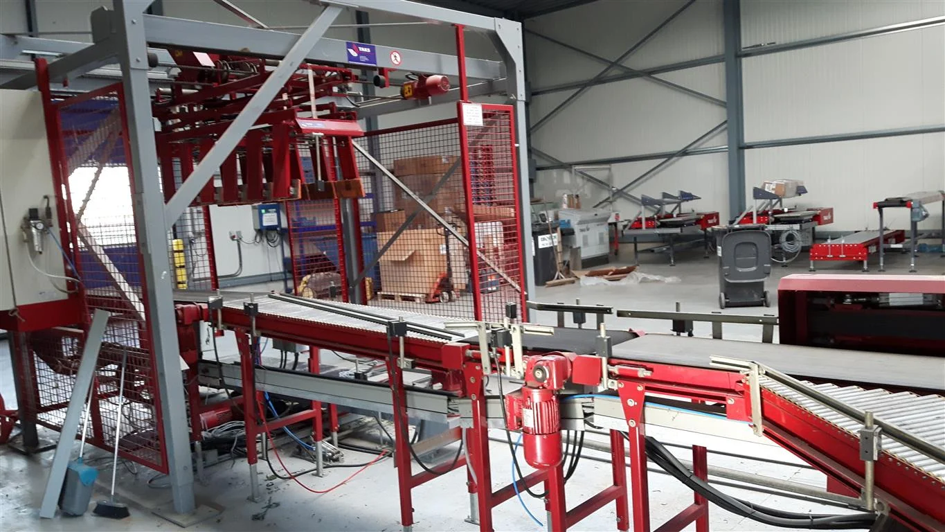 Taks fully automatic unloading system for destacking boxes from pipe ...