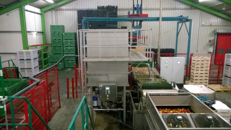 Greefa MSE 6 lijn sorteermachine met Burg waterdumper • Duijndam Machines