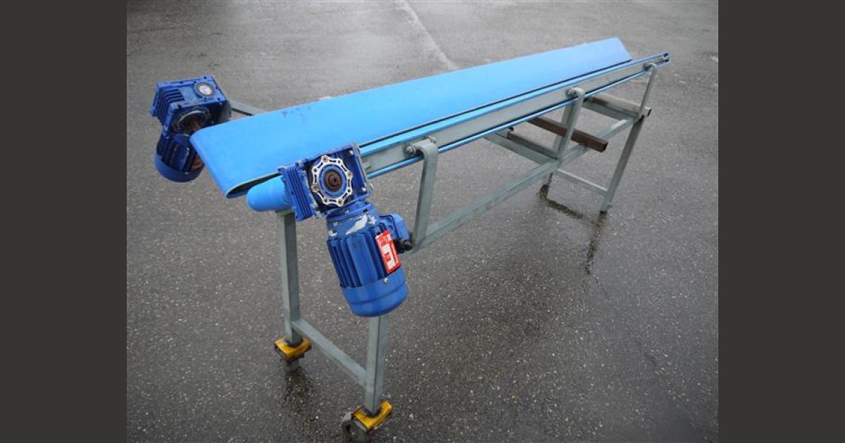V- conveyor consist of 2 conveyorbelts • Duijndam Machines
