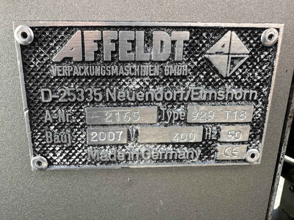 Affeldt 929T18 net clipping machine with printer • Duijndam Machines