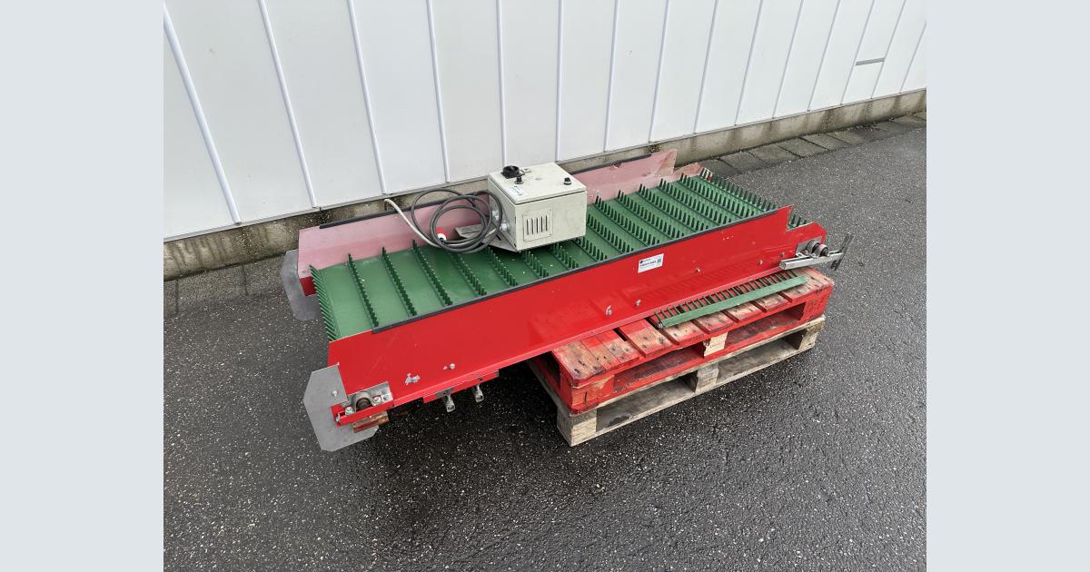 Aweta elevator incline conveyor with finger belt 190 x 68 cm • Duijndam ...