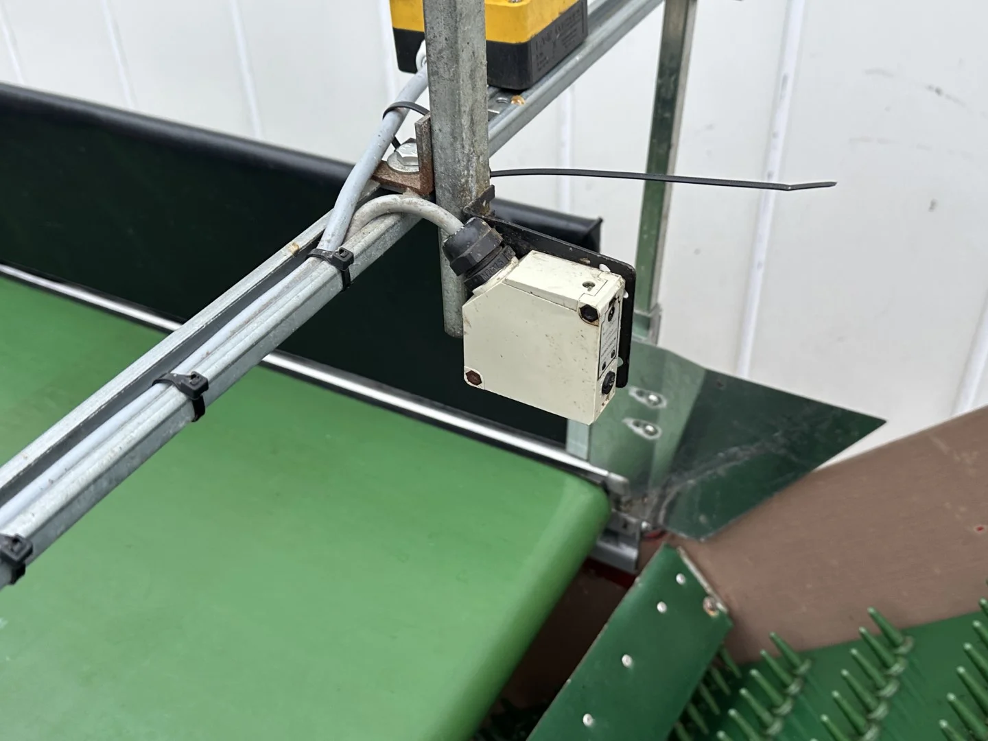 Aweta elevator elevator incline conveyor with rubber fingers and hopper ...