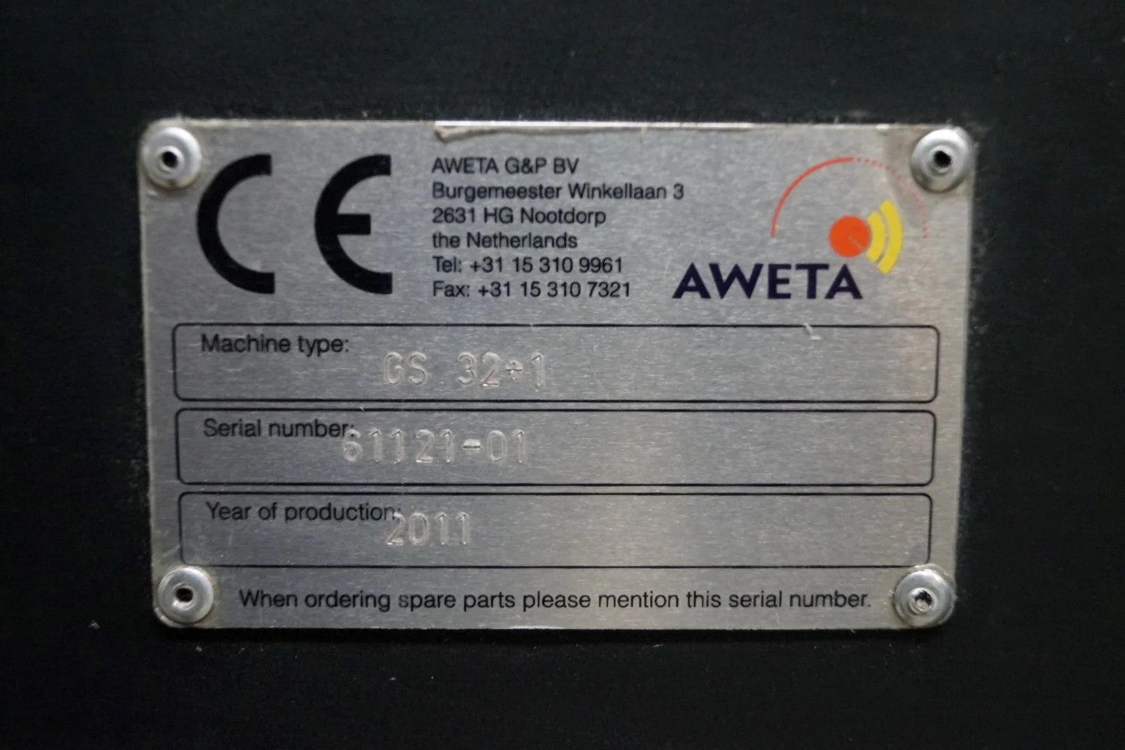 Aweta GS32 + 1 • Duijndam Machines