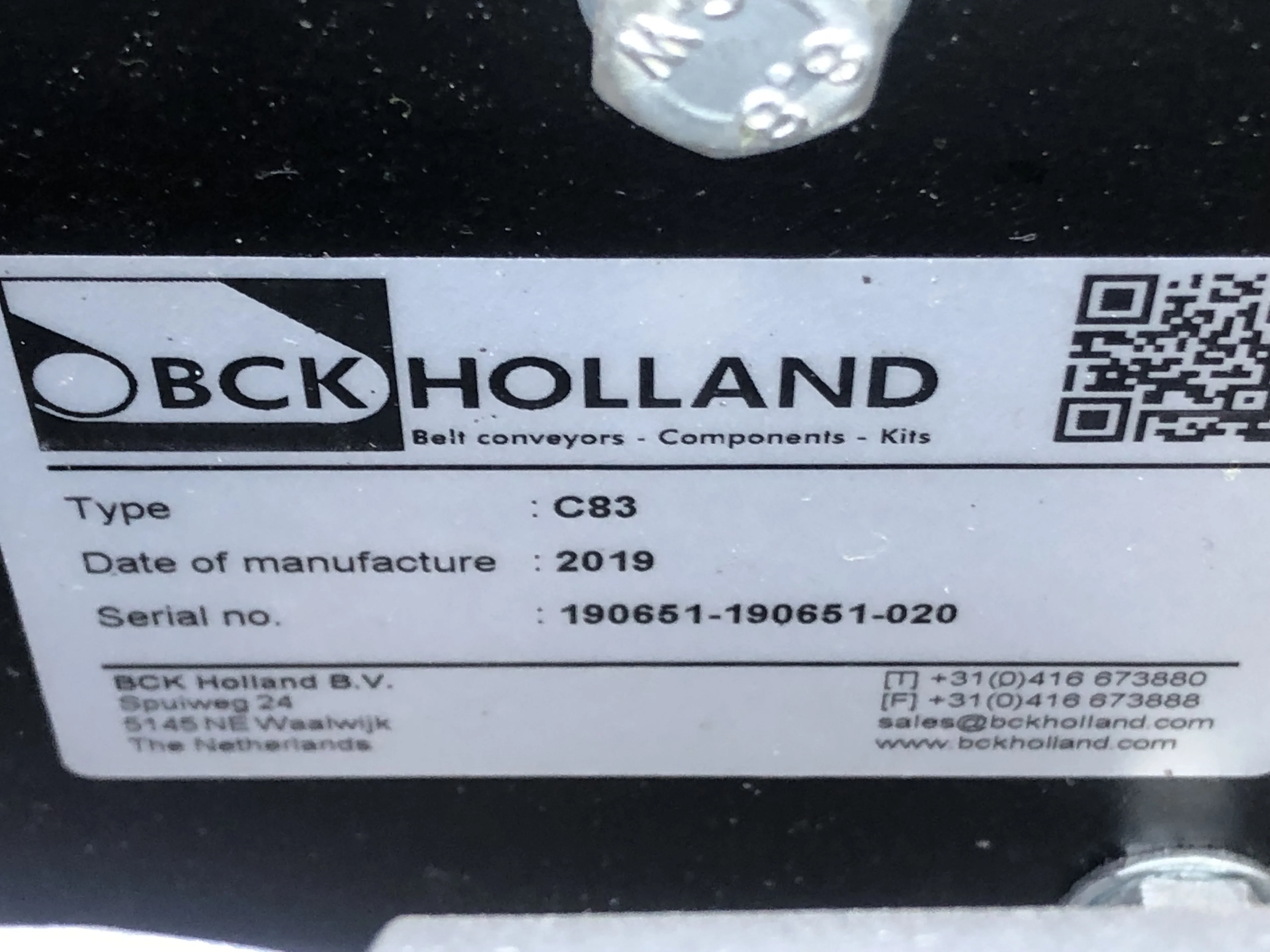 BCK curved conveyor 90° • Duijndam Machines