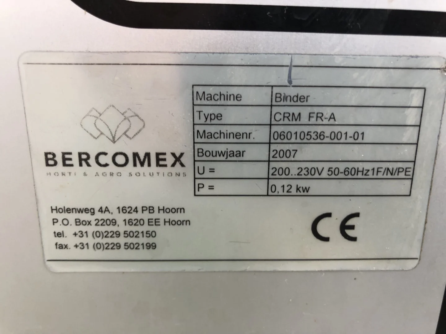 Bercomex CRM Binding machine • Duijndam Machines