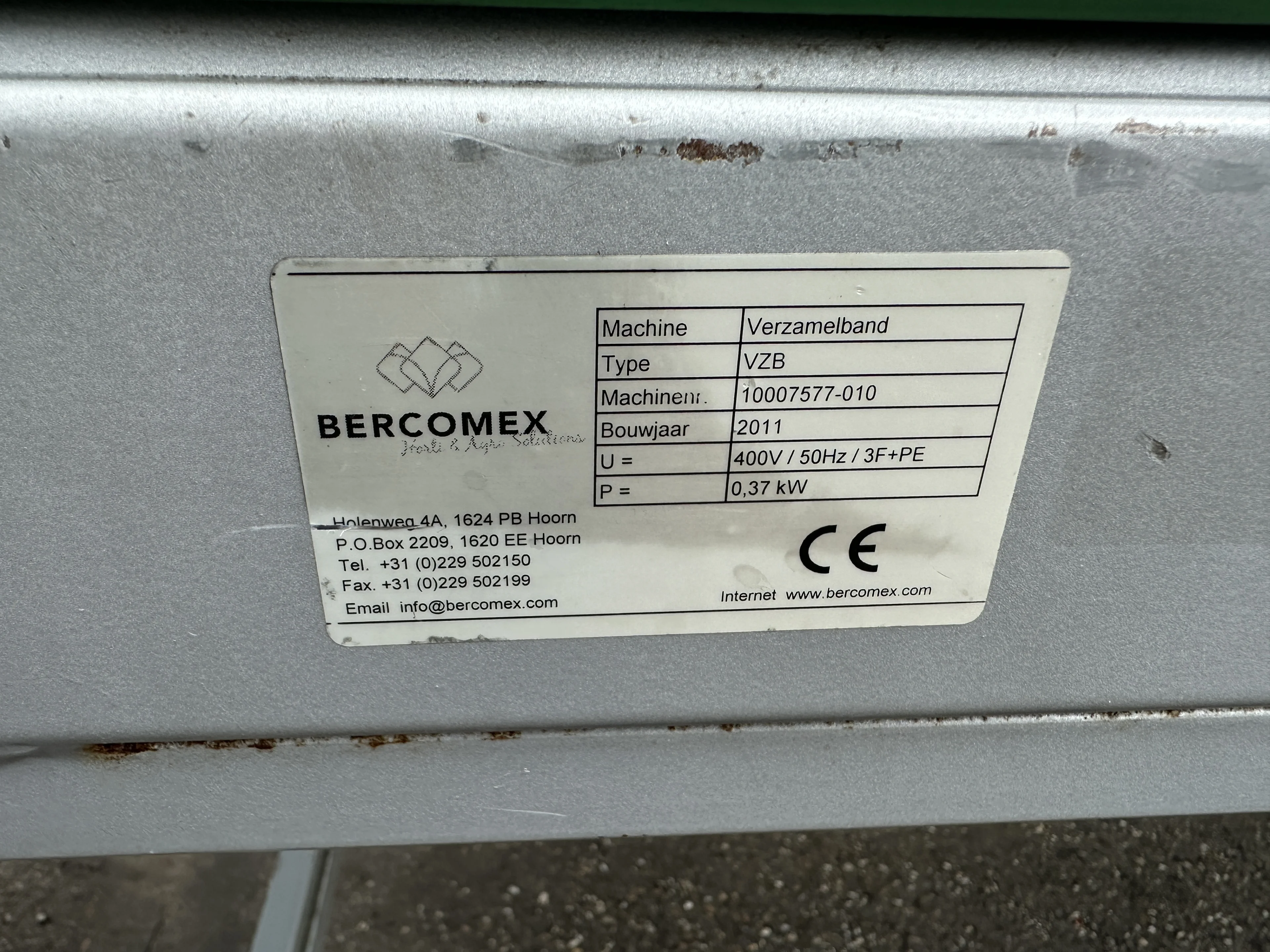 Bercomex VZB buffer conveyor 410 x 90 cm • Duijndam Machines
