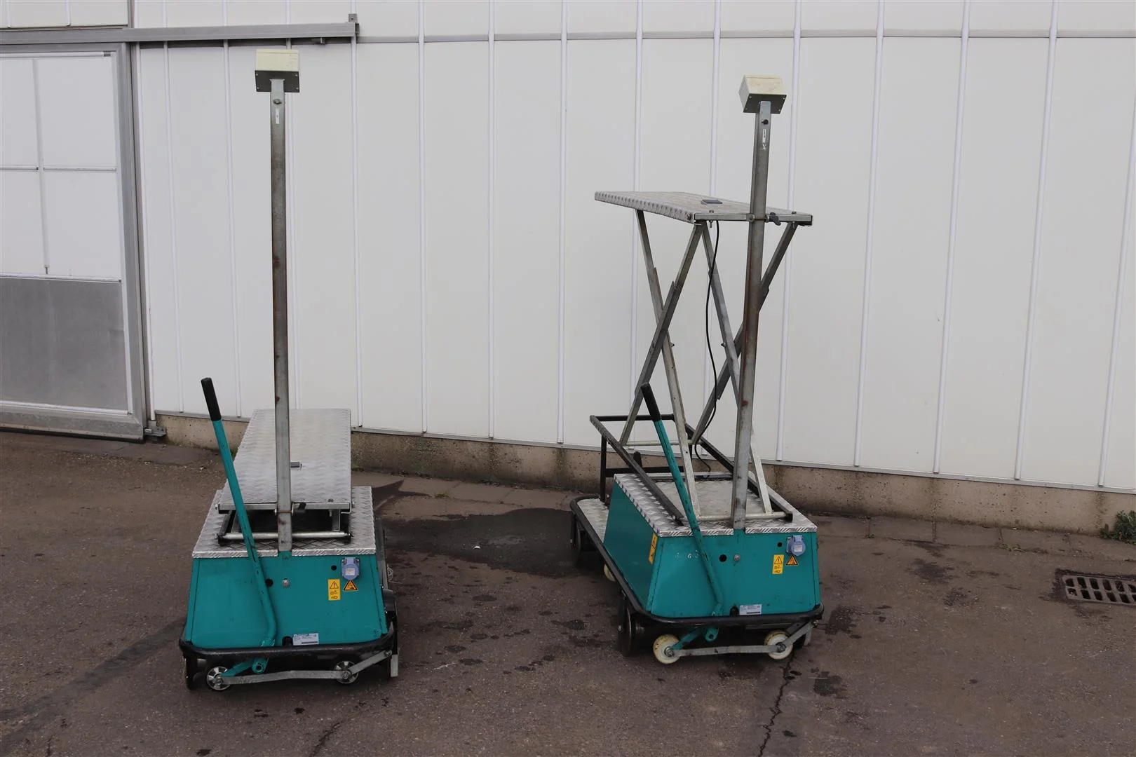 Berg electro pipe rail trolley with mechanical scissor, 55 cm track ...