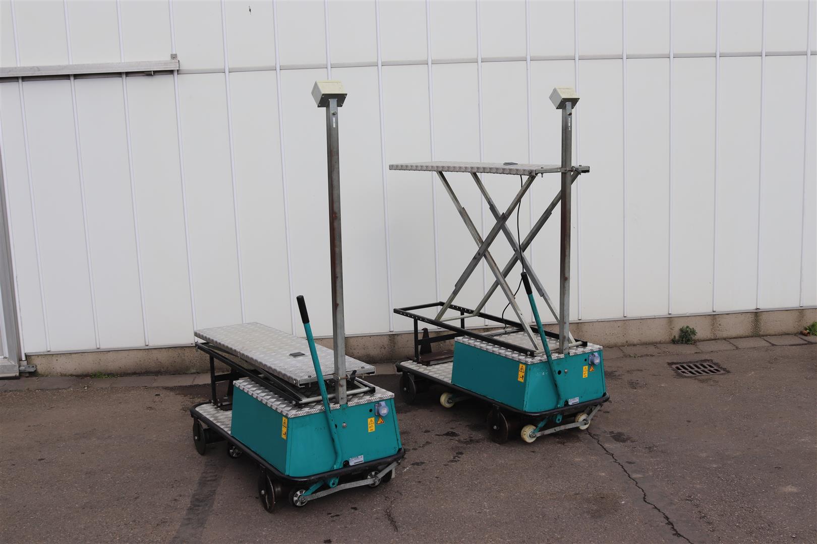 Berg electro pipe rail trolley with mechanical scissor, 55 cm track ...
