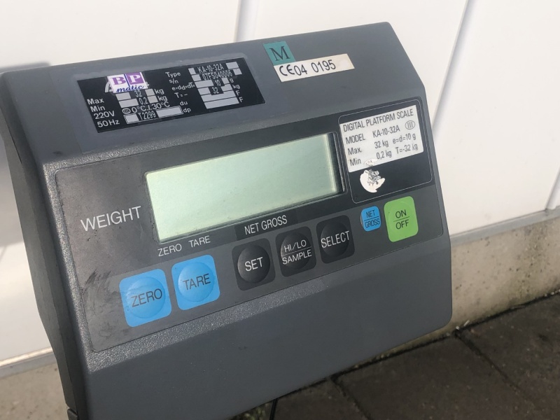 BP matic electronic digital scale • Duijndam Machines