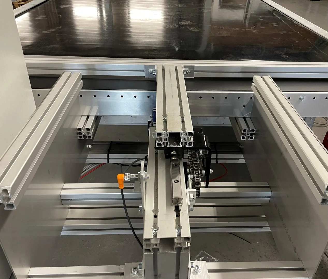 New buffer conveyor with pusher for potplants and trays • Duijndam Machines