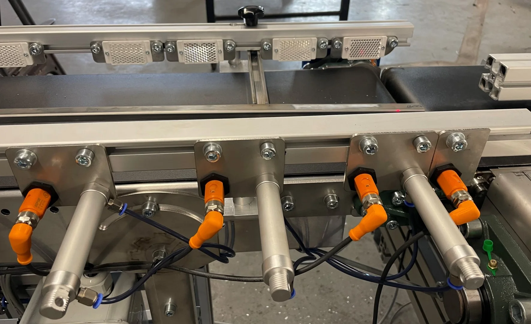 New buffer conveyor with pusher for potplants and trays • Duijndam Machines