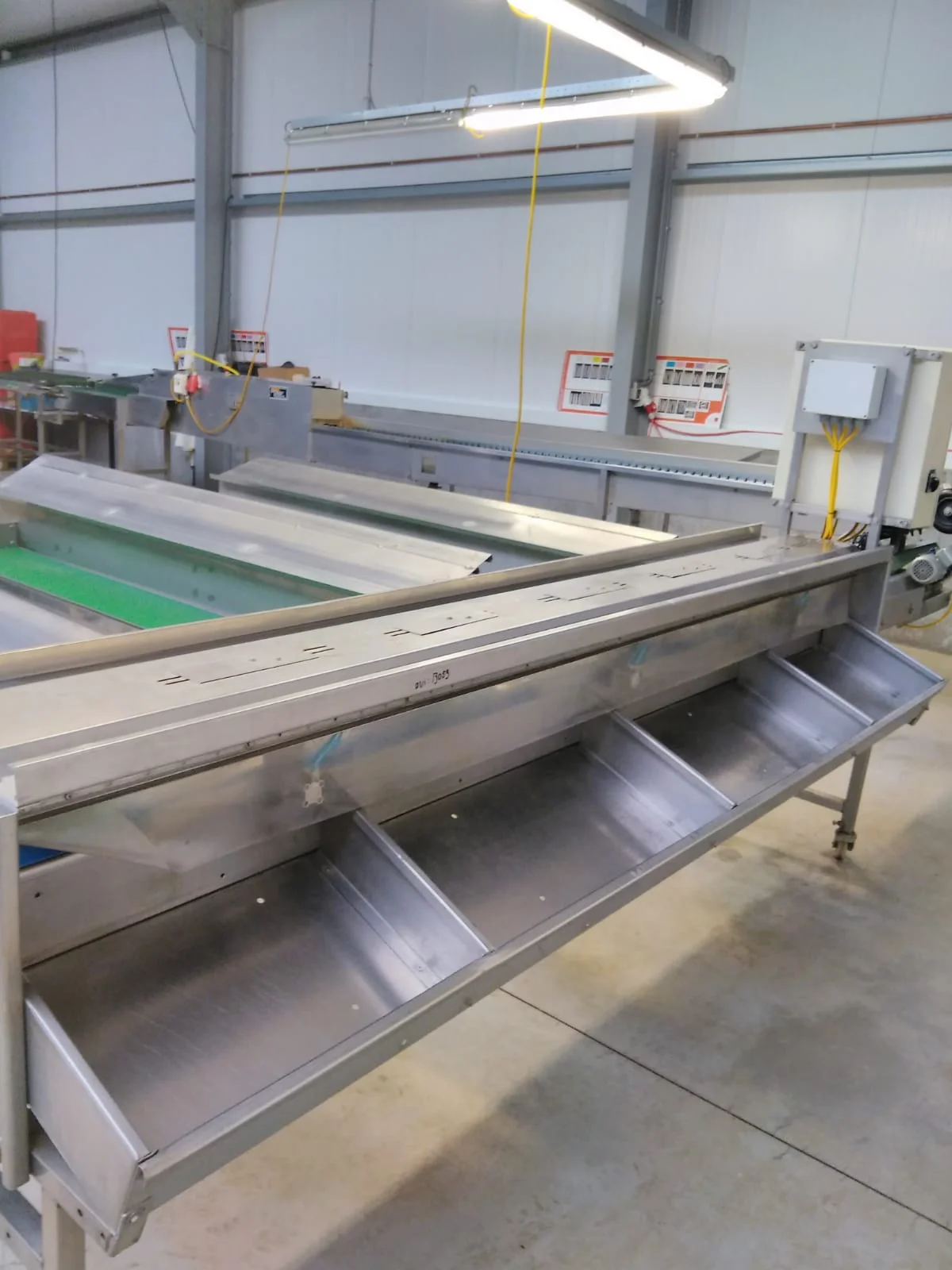 Christiaens semi-automatic grading machine and washer for asparagus ...