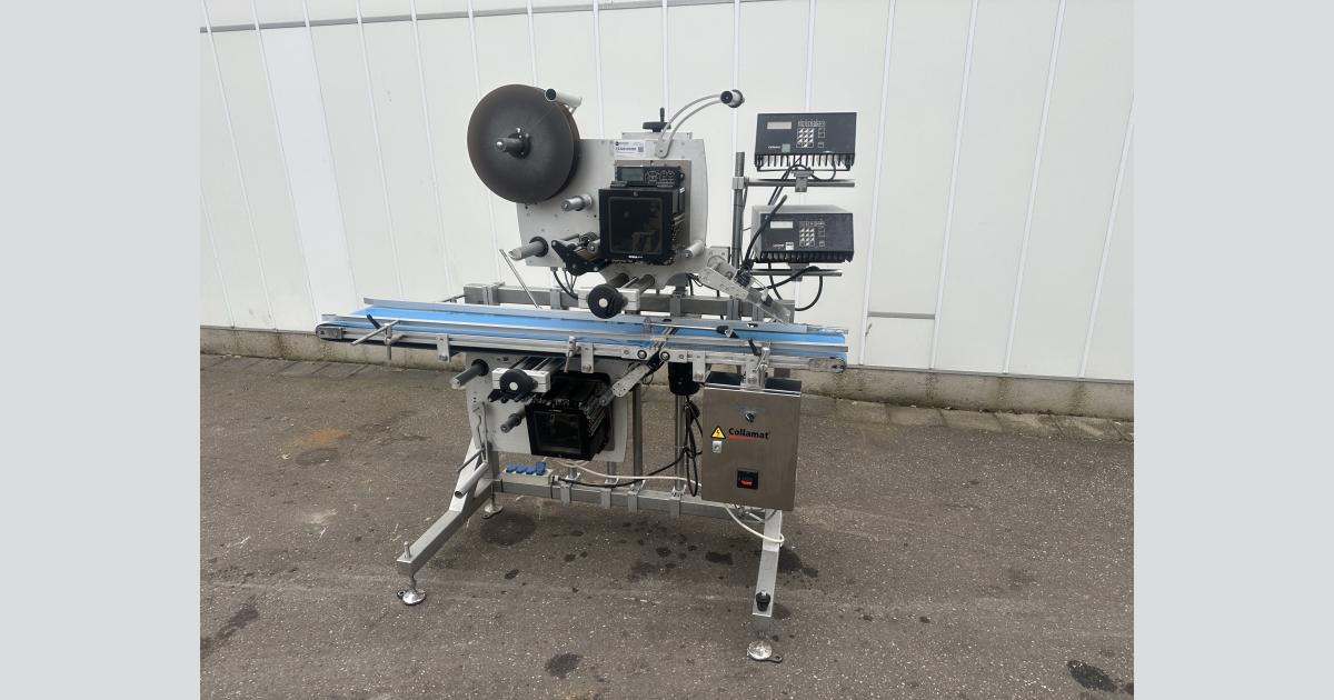 Collamat 8600 labelling machine top and bottom printing and labeling ...