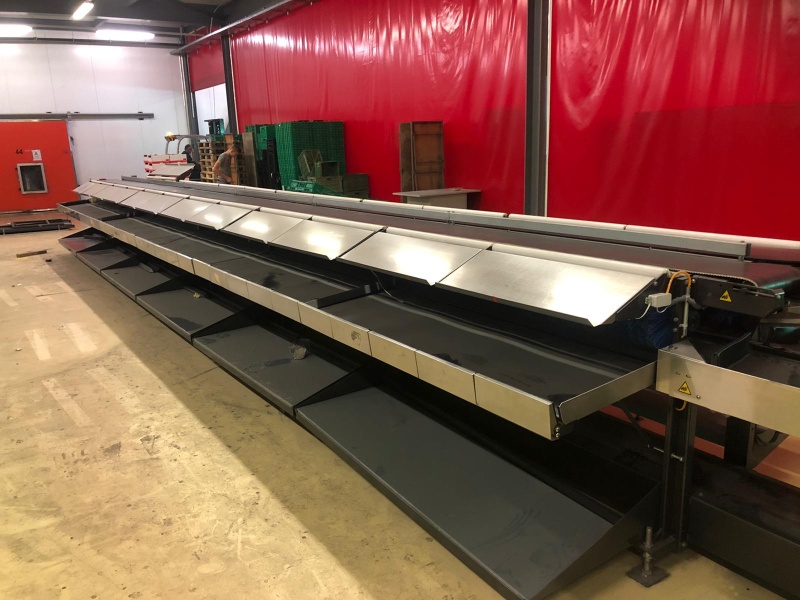 Compac electronic weight grader for apricots and plums • Duijndam Machines