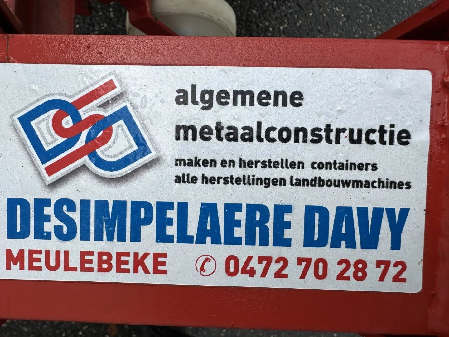 Desimpelaere Davy inter row cultivator 4 rows with 5 elements ...