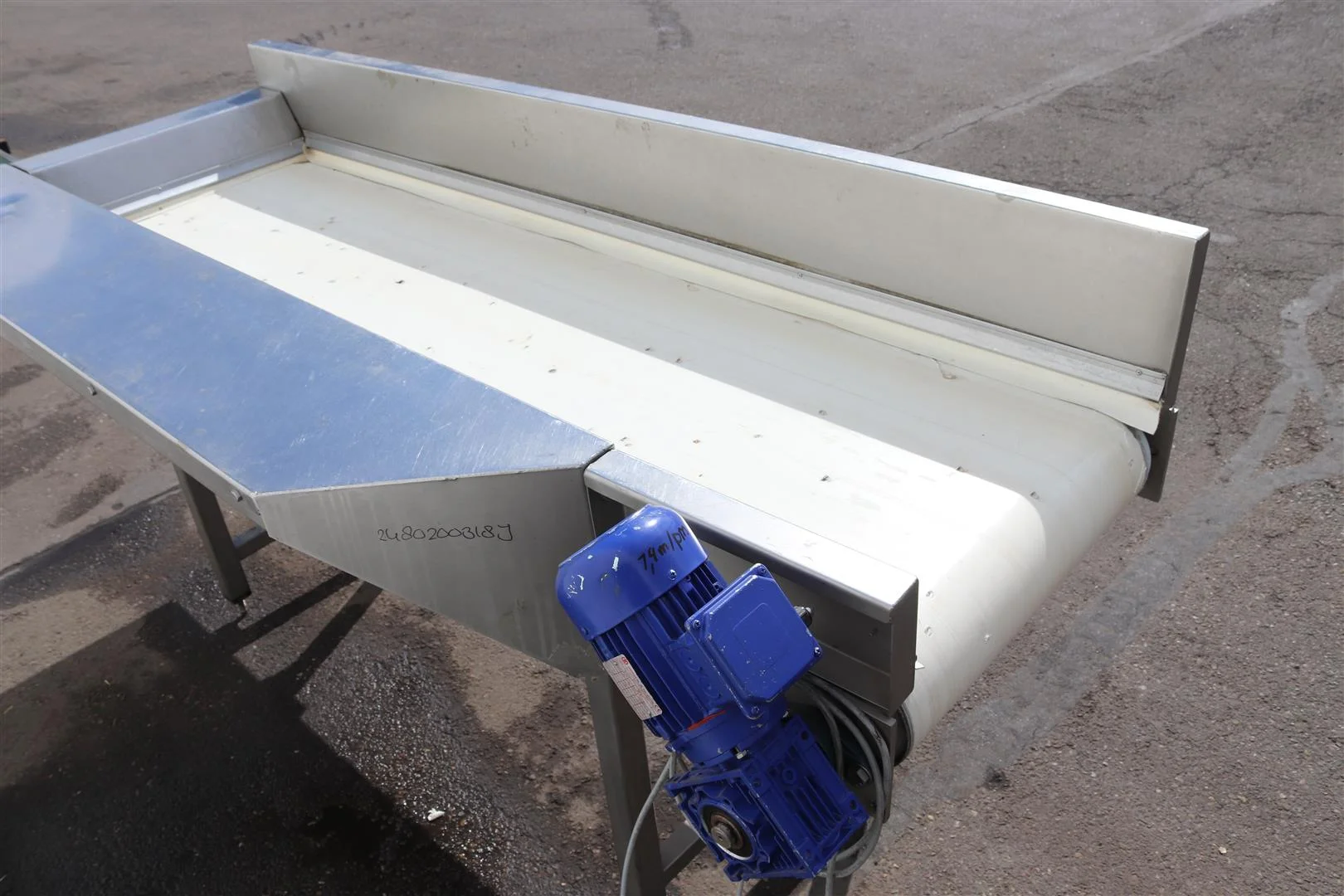 RVS transportband 210 x 59 cm • Duijndam Machines