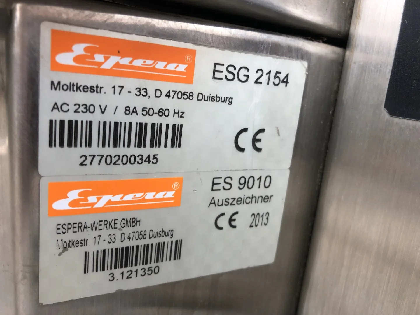 Espera ES 9010 Automatic Price Labelling • Duijndam Machines