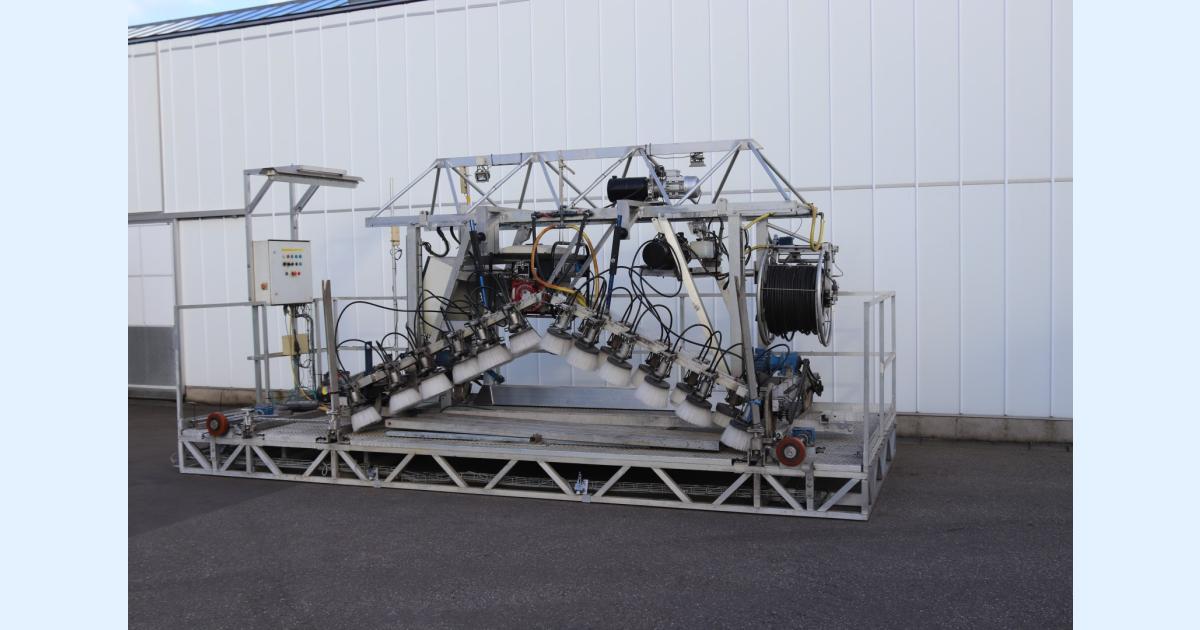 Eterpol greenhouse roof washing machine 320 cm to 400 cm • Duijndam ...