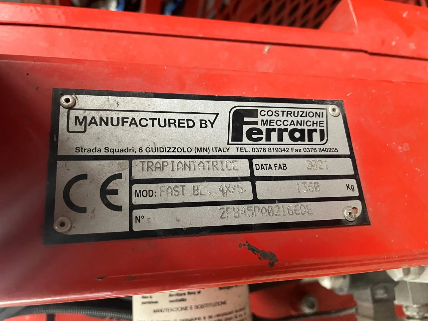 Transplantador de 4 filas Ferrari Fastblock para blocos de solo ...