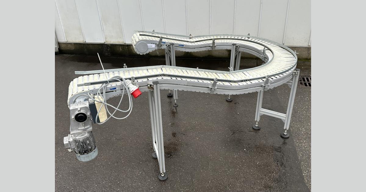 Flex Industries modulair curve conveyor 180 ° • Duijndam Machines