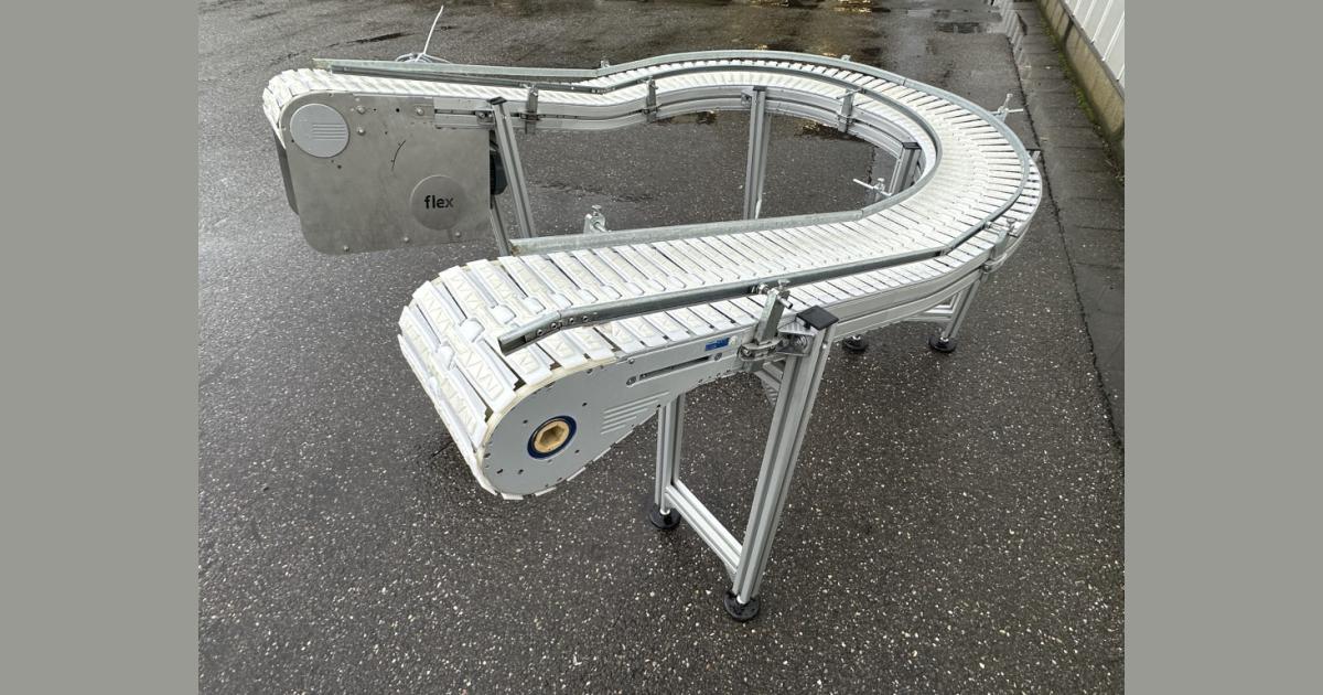 Flex Industries modulair curve conveyor 180 ° • Duijndam Machines