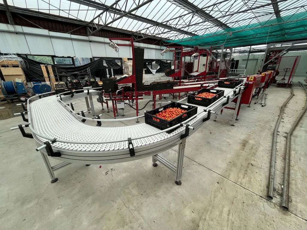 FS Solutions curved conveyor 180° • Duijndam Machines