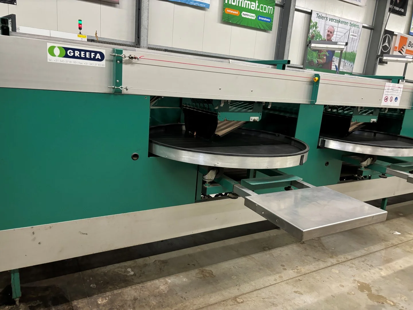 Greefa Q-sort cucumber sorting machine with 8 exits for aubergines ...