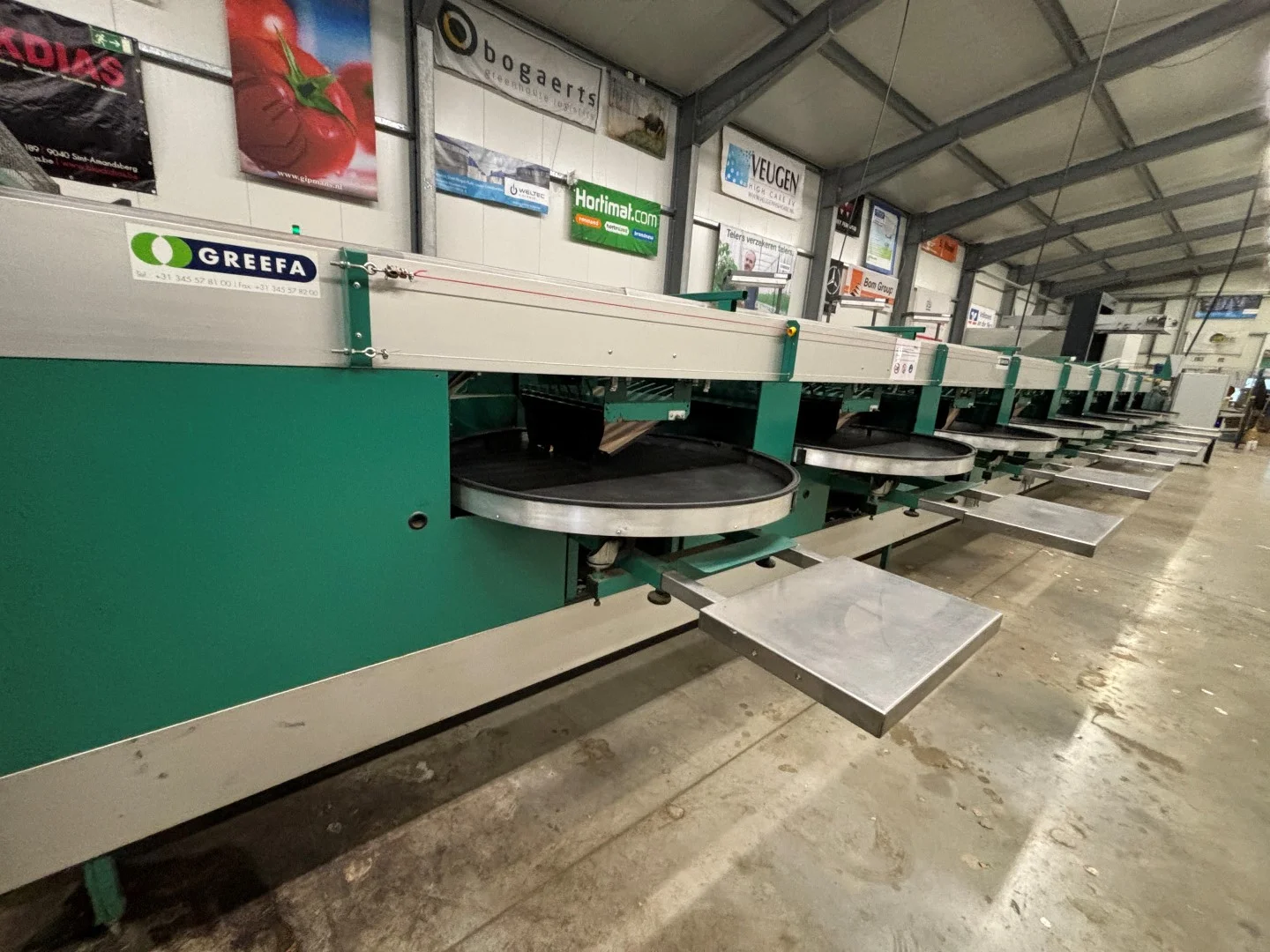 Greefa Q-sort cucumber sorting machine with 8 exits for aubergines ...