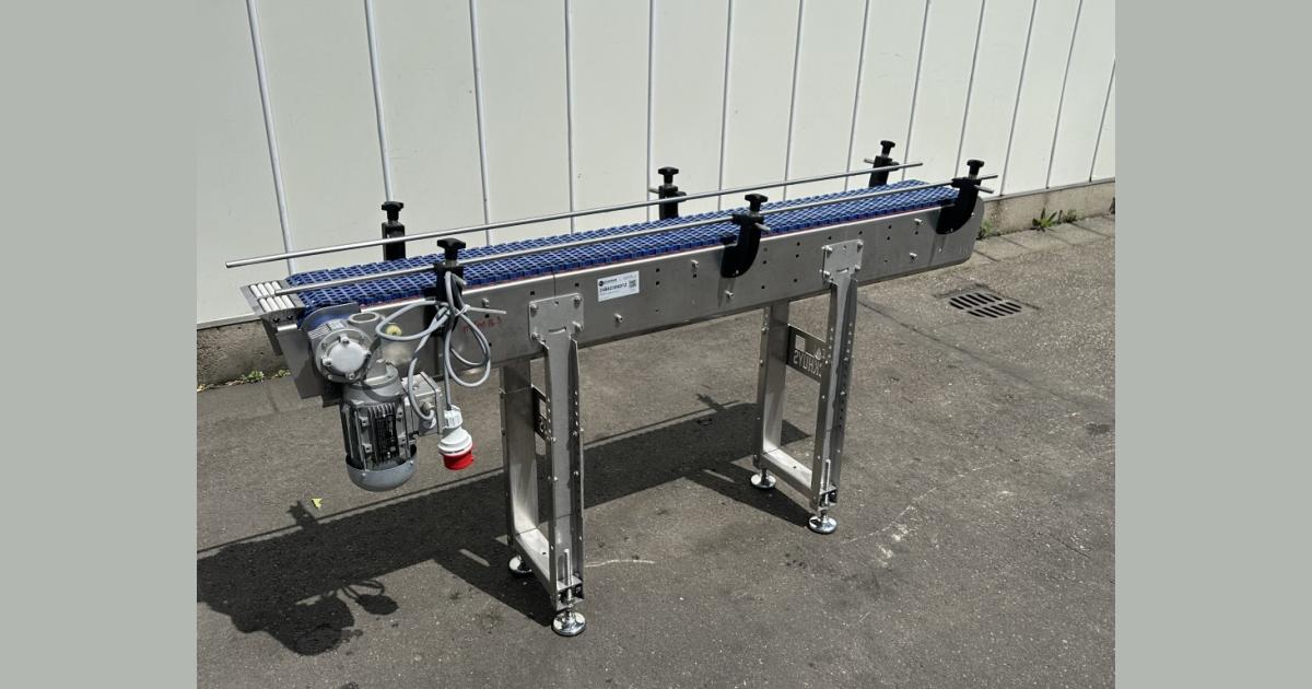 Het Packhuys transportband met kunststof modulaire band 185 x 20 cm ...