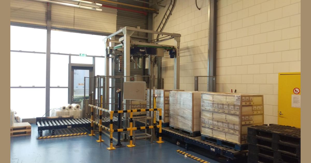Cyklop GL 2000 pallet wrapper • Duijndam Machines