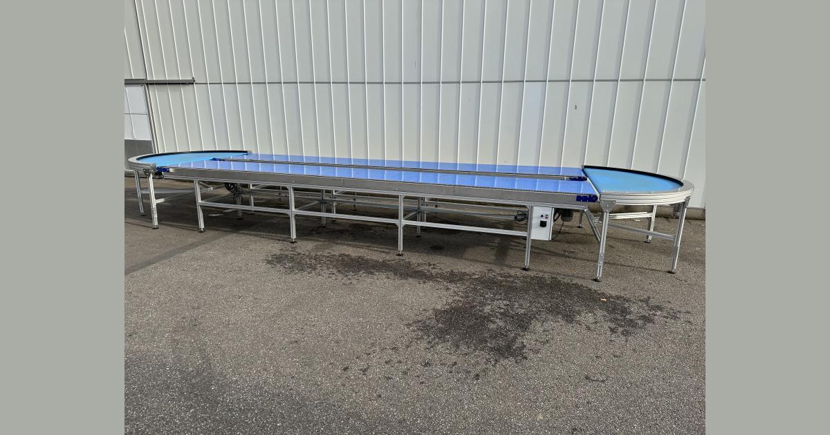Jamafa carousel round conveyor for flowers • Duijndam Machines
