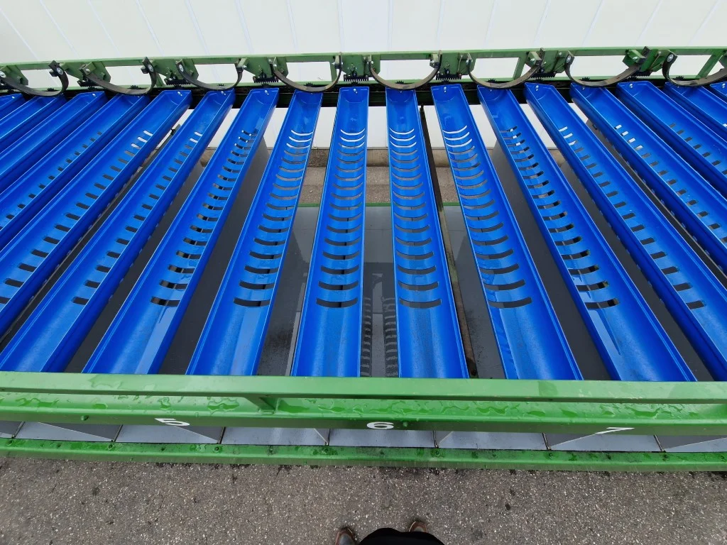 Jamafa rose length sorting machine with 10 stations • Duijndam Machines