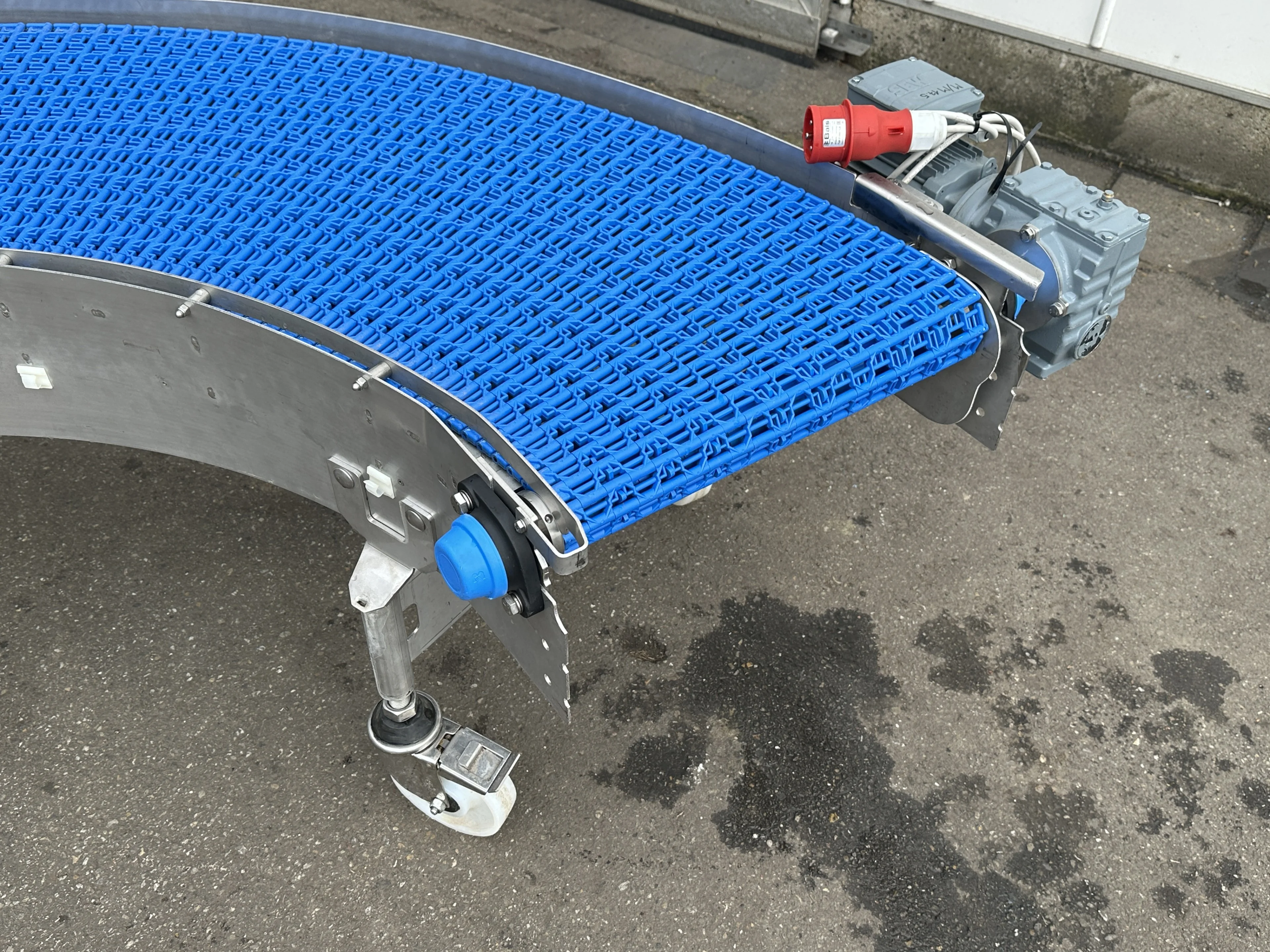Jansen metal products curved conveyor stainless steel, 50 cm wide, 90 ...