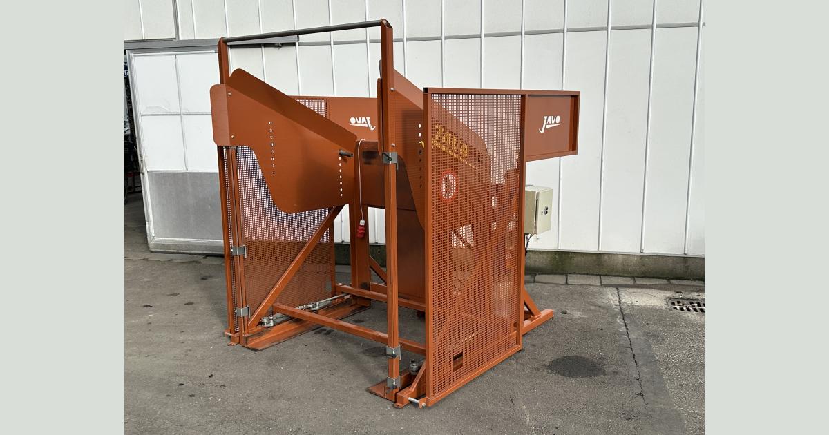Javo box tipper also for big bags • Duijndam Machines
