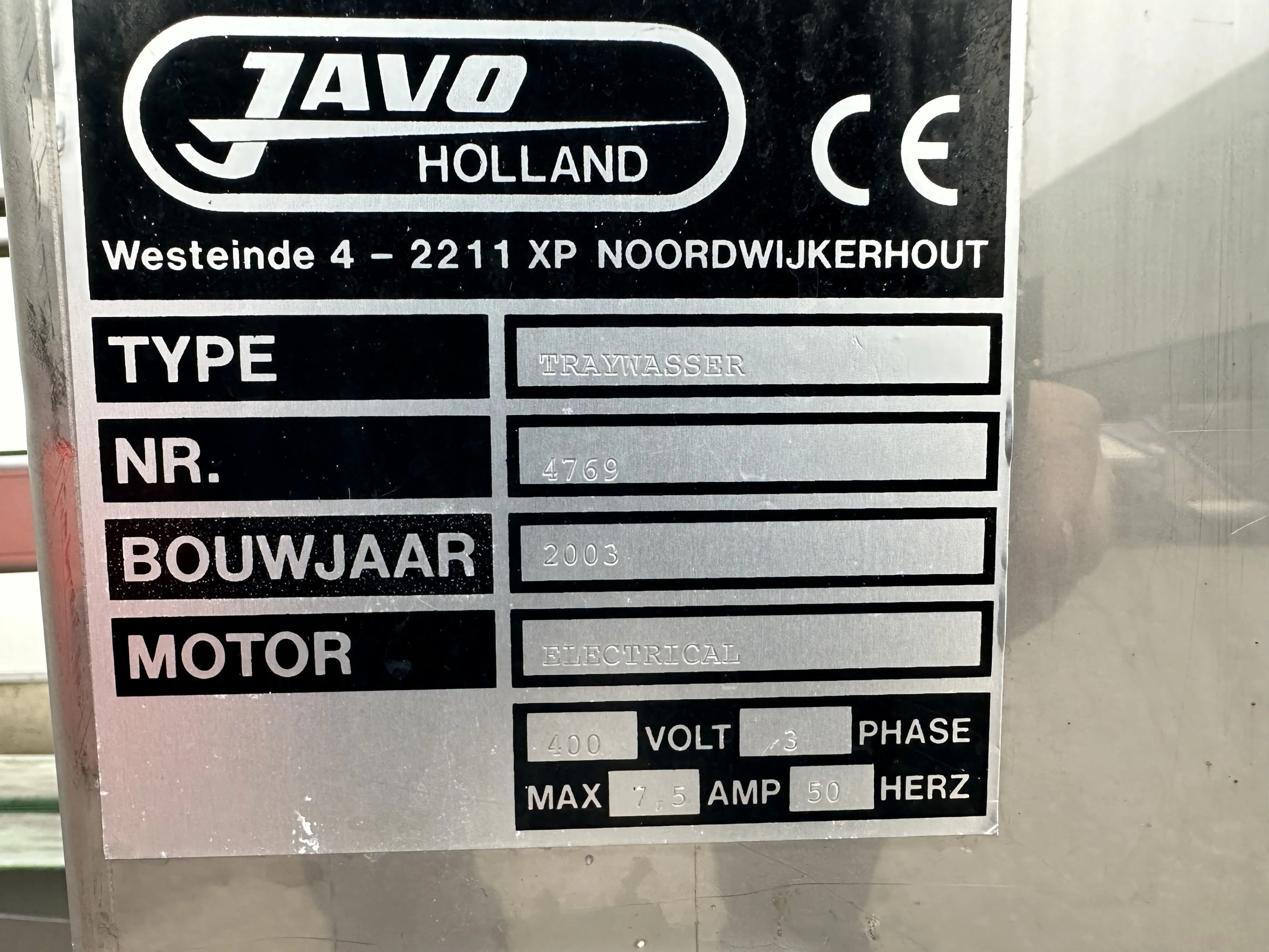 Javo tray cleaner • Duijndam Machines