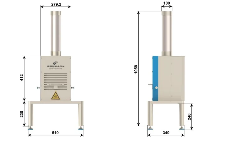 Jegerings PVP-300 cutting machine for pressing blocks of onions and ...