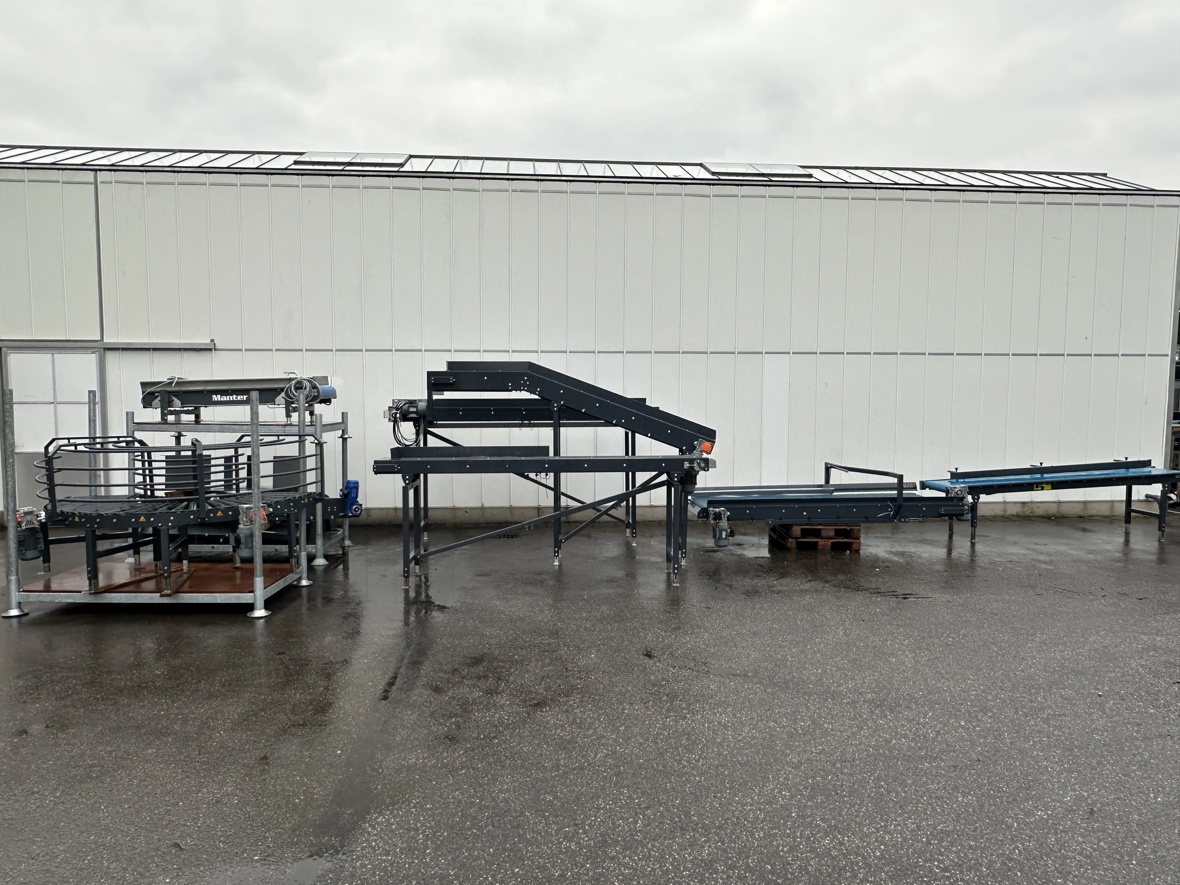 Manter M10 L weighing machine with infeed elevator, buffer box filler ...