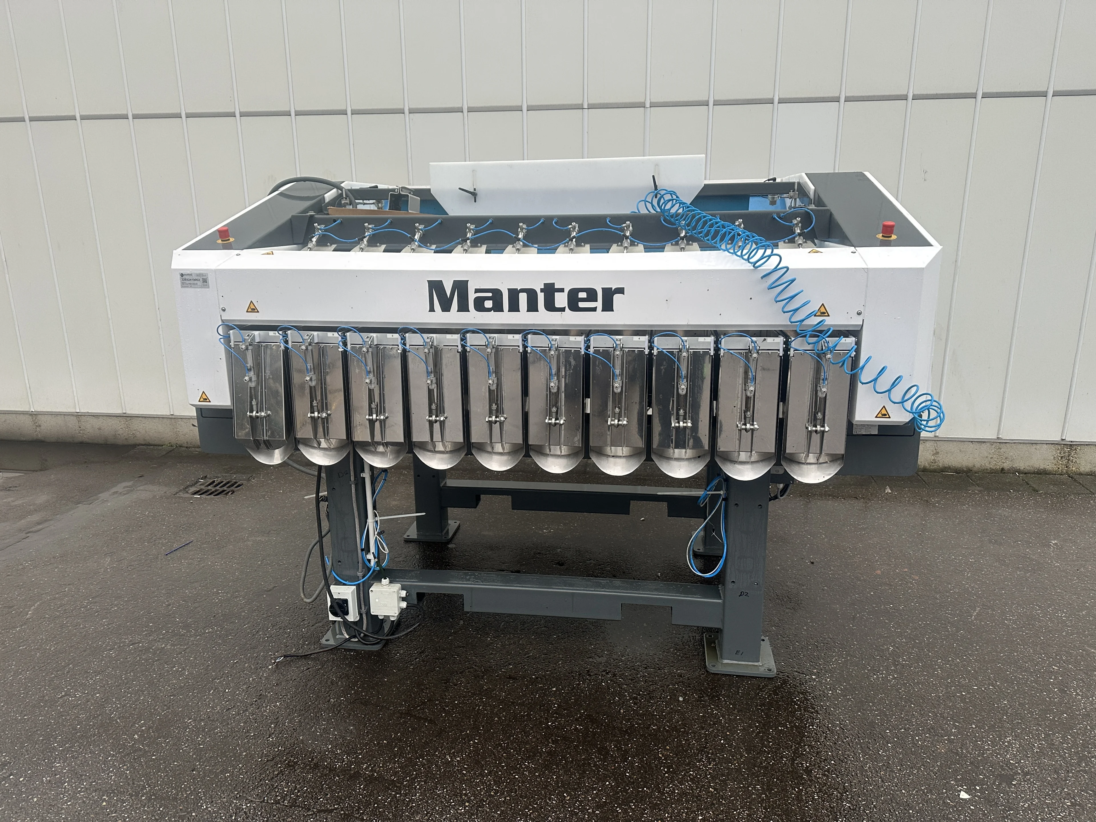 Manter M10 L weighing machine with infeed elevator, buffer box filler ...