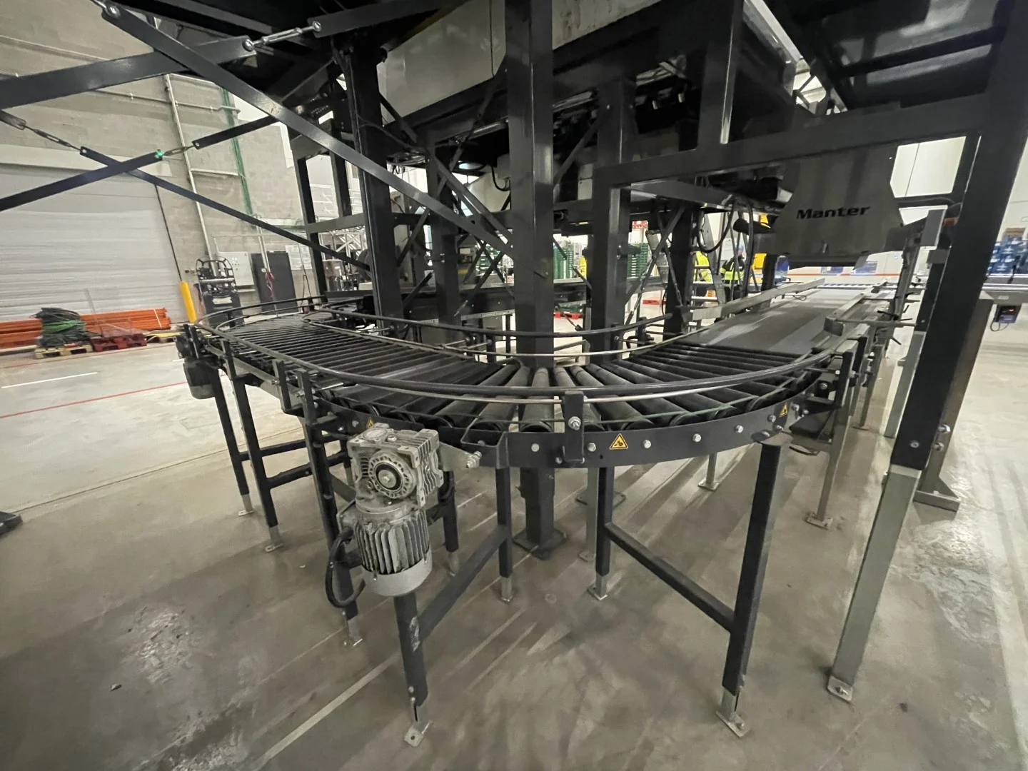 Manter M10 L weighing machine with infeed elevator, buffer box filler ...