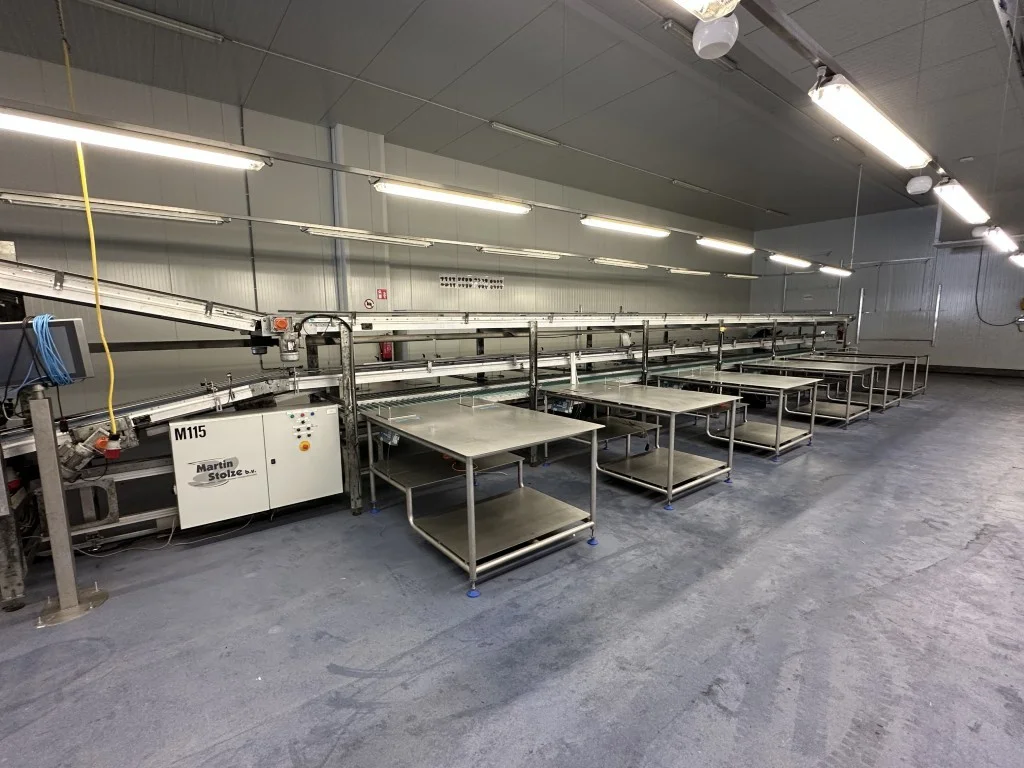Martin Stolze combi conveyor production and packaging line with 11 ...