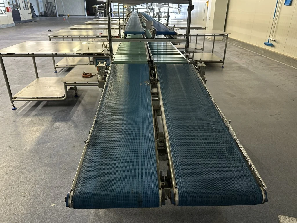 Martin Stolze combi conveyor production and packaging line with 11 ...