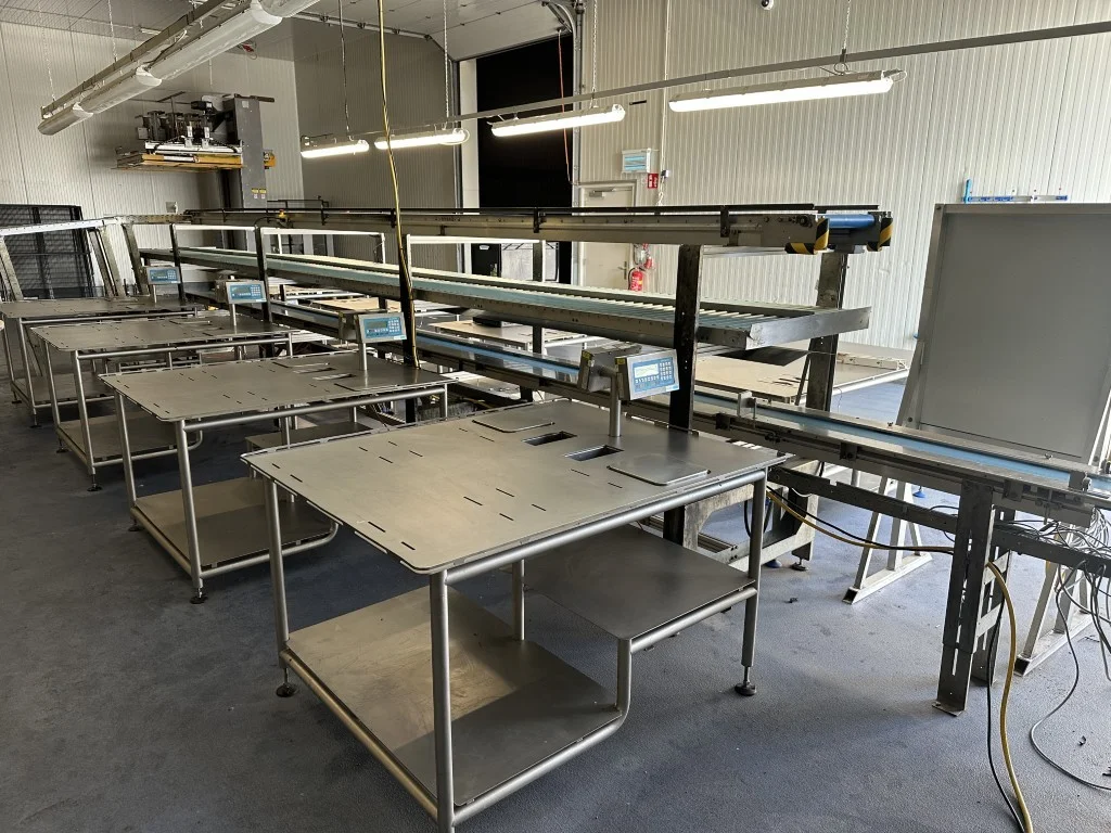 Martin Stolze Combi conveyor production and packaging line with 8 Marco ...