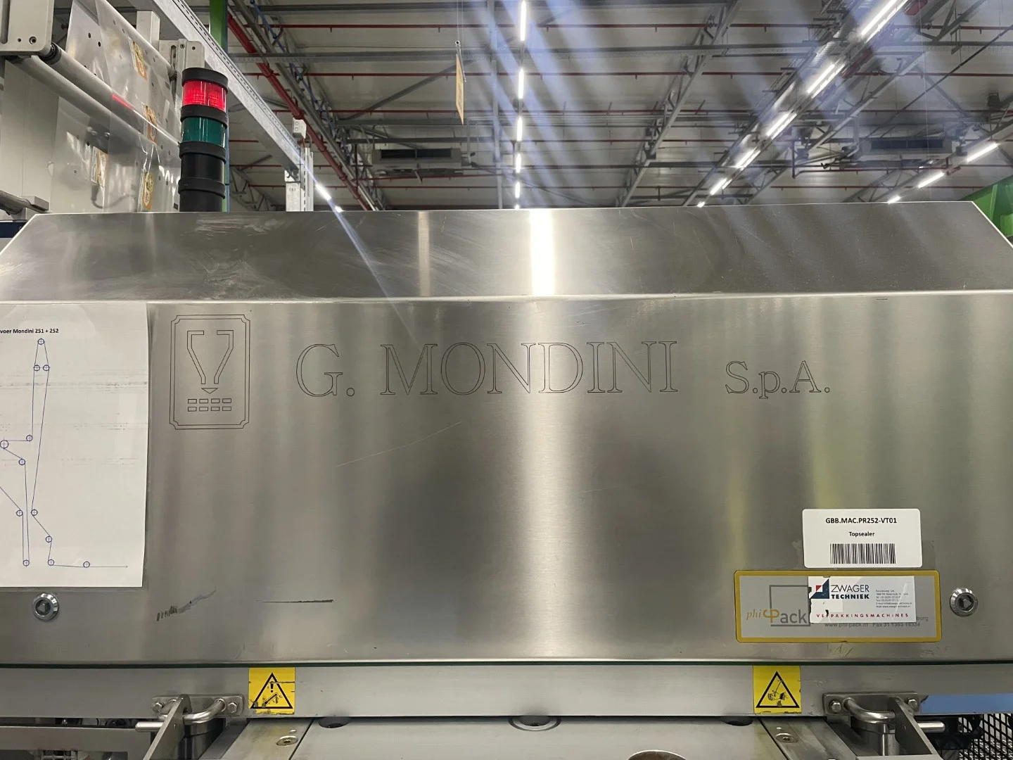 Mondini E 350 VG top sealer • Duijndam Machines