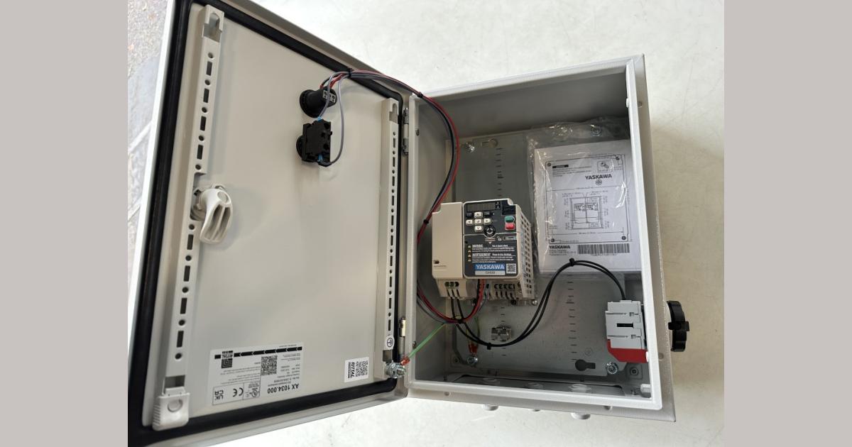 New switchbox with inverter for motors up to 1,5 kw • Duijndam Machines