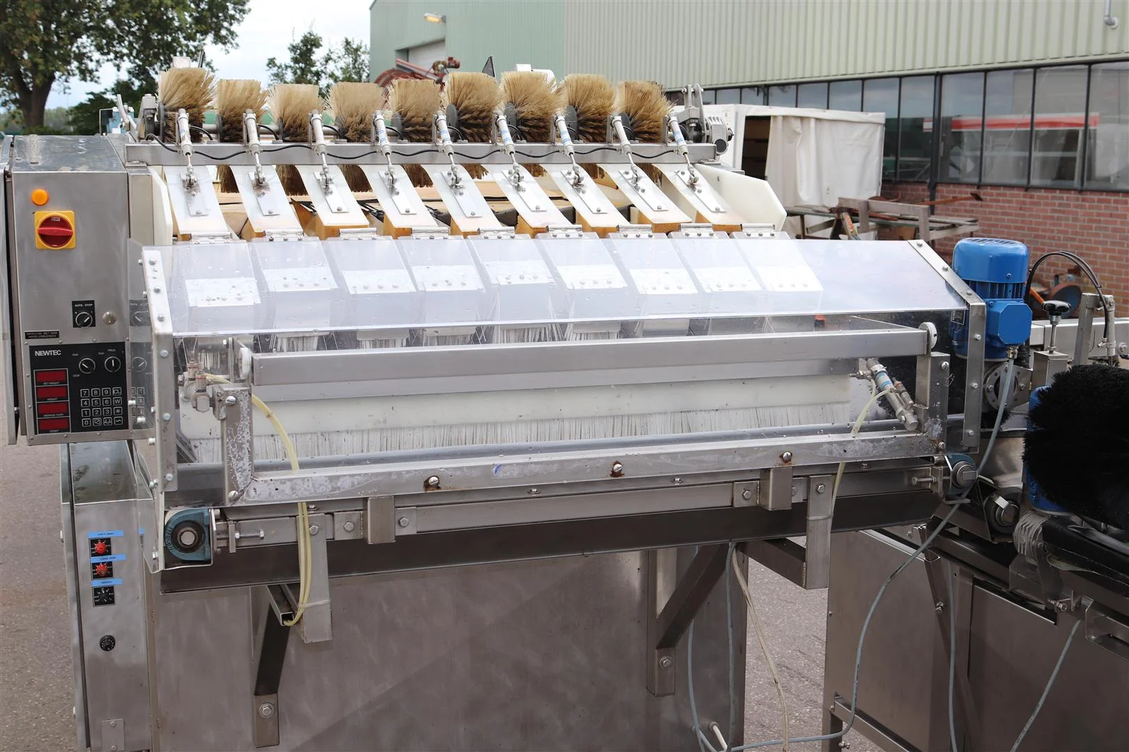 Newtec 2009A multihead weighing machine with NBM61A punnet filling ...