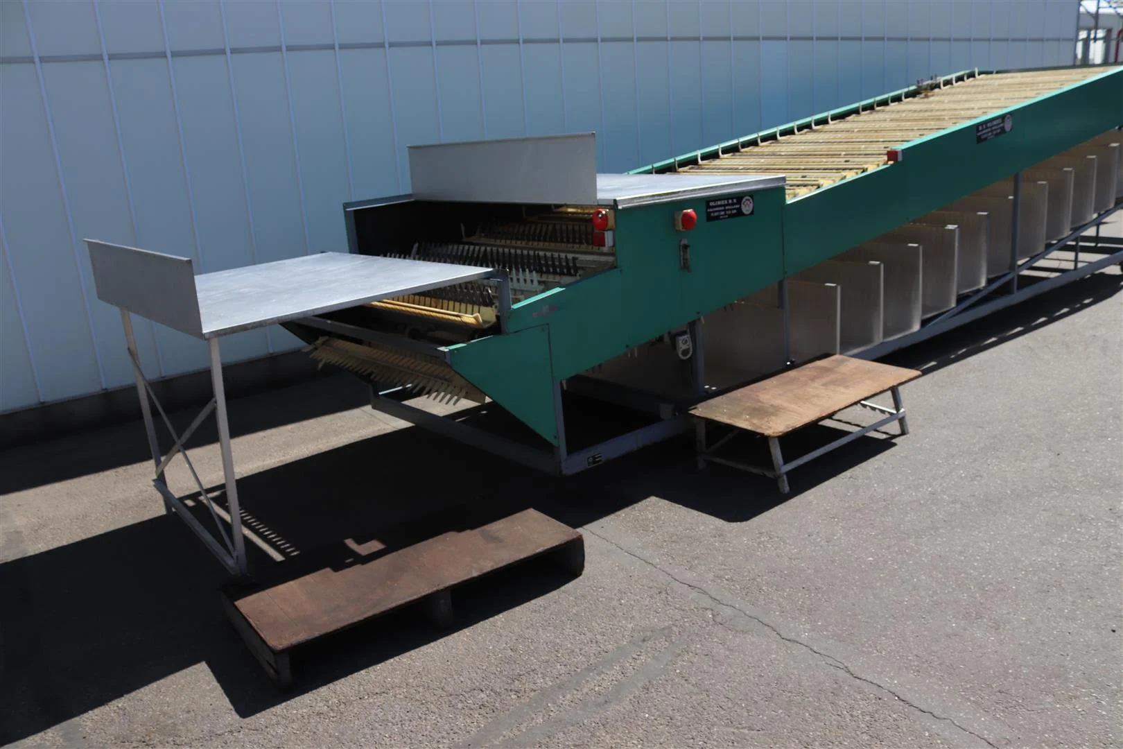 Olimex STD12 length sorting machine with 12 exits • Duijndam Machines