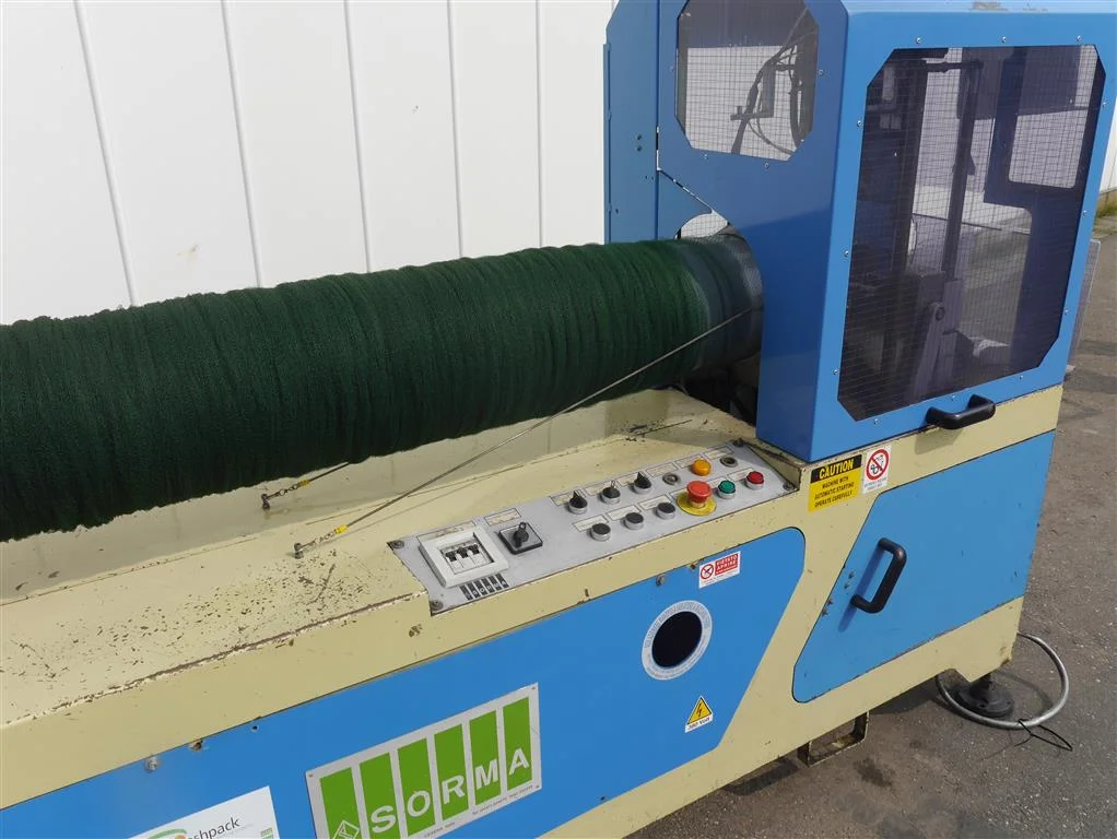 Sorma PK8-112 punnet packaging machine netting machine for trays of ...