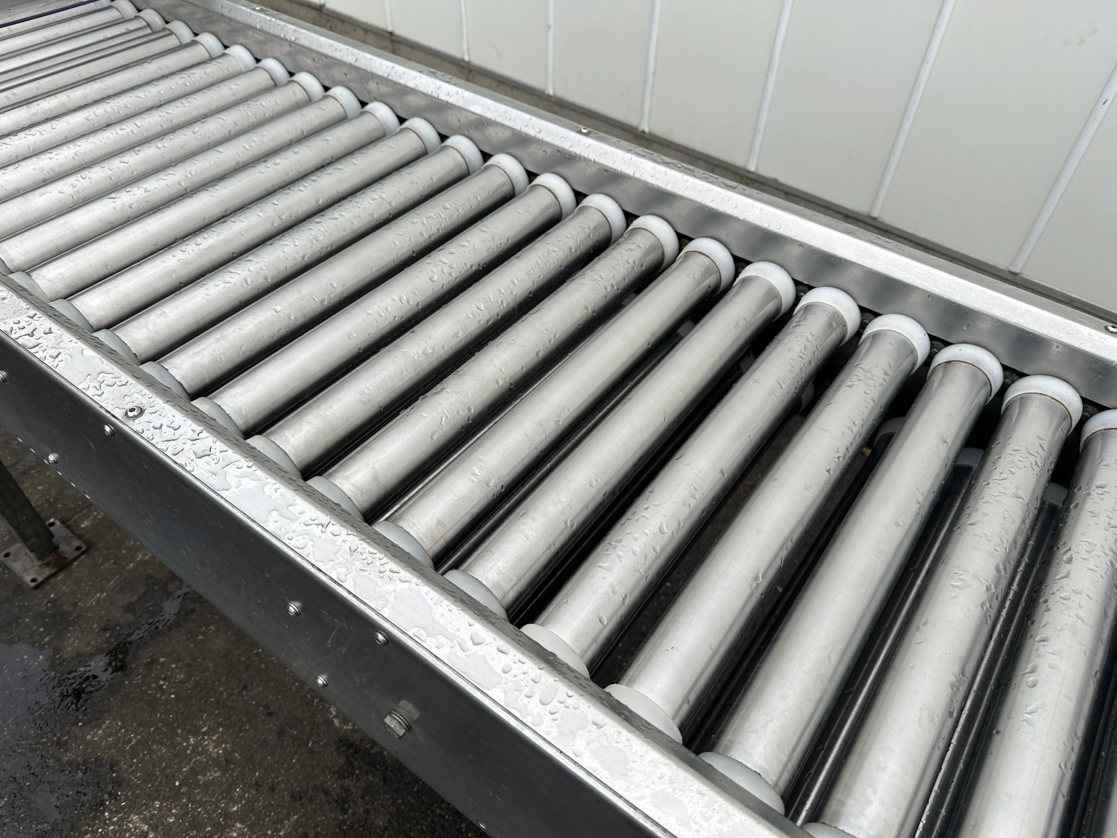 Roller inspection conveyor 210 x 50 cm+ supply conveyor 110 x 41,5 cm ...