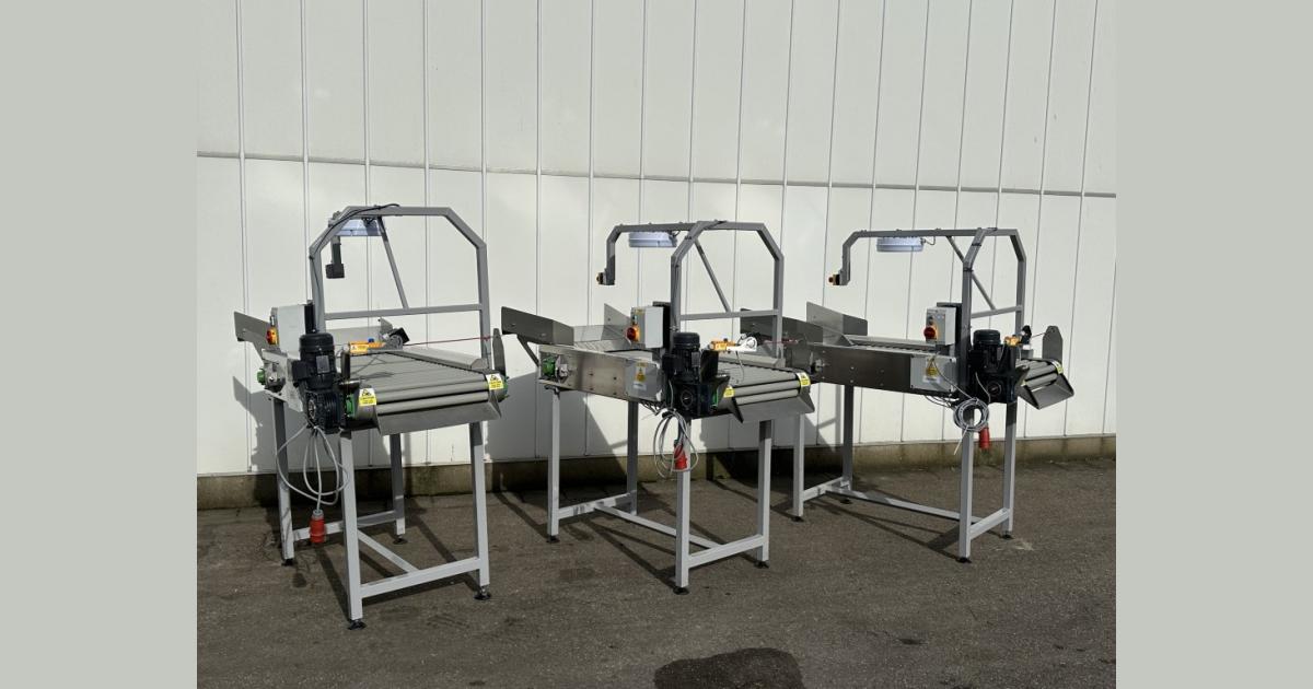 Roller inspection conveyor 125 x 50 cm • Duijndam Machines