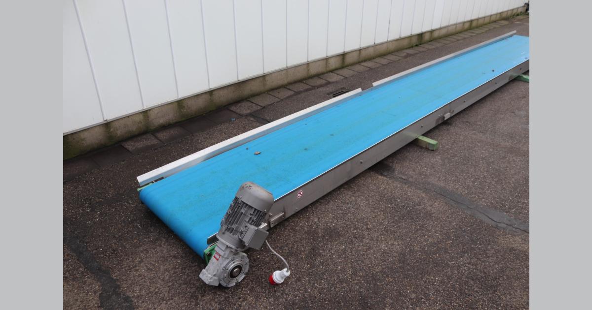 Overveld RVS transportband 720 x 80 cm • Duijndam Machines